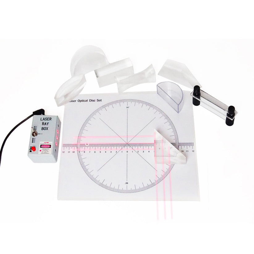 Laser Ray Box and Lenses - Geometric Optics Set - Arbor Scientific