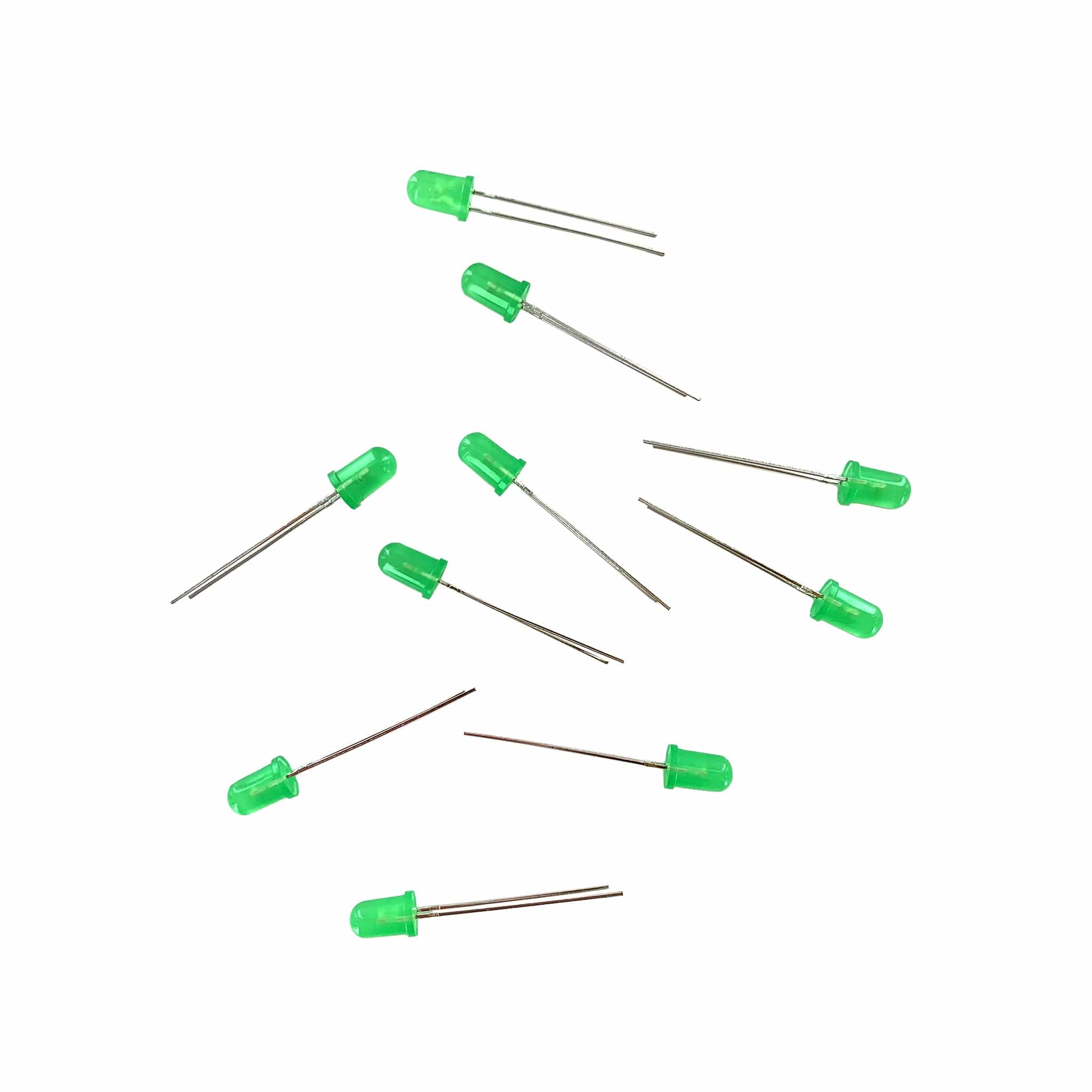 Green LED, Pack of 10, 5mm Each - Arbor Scientific