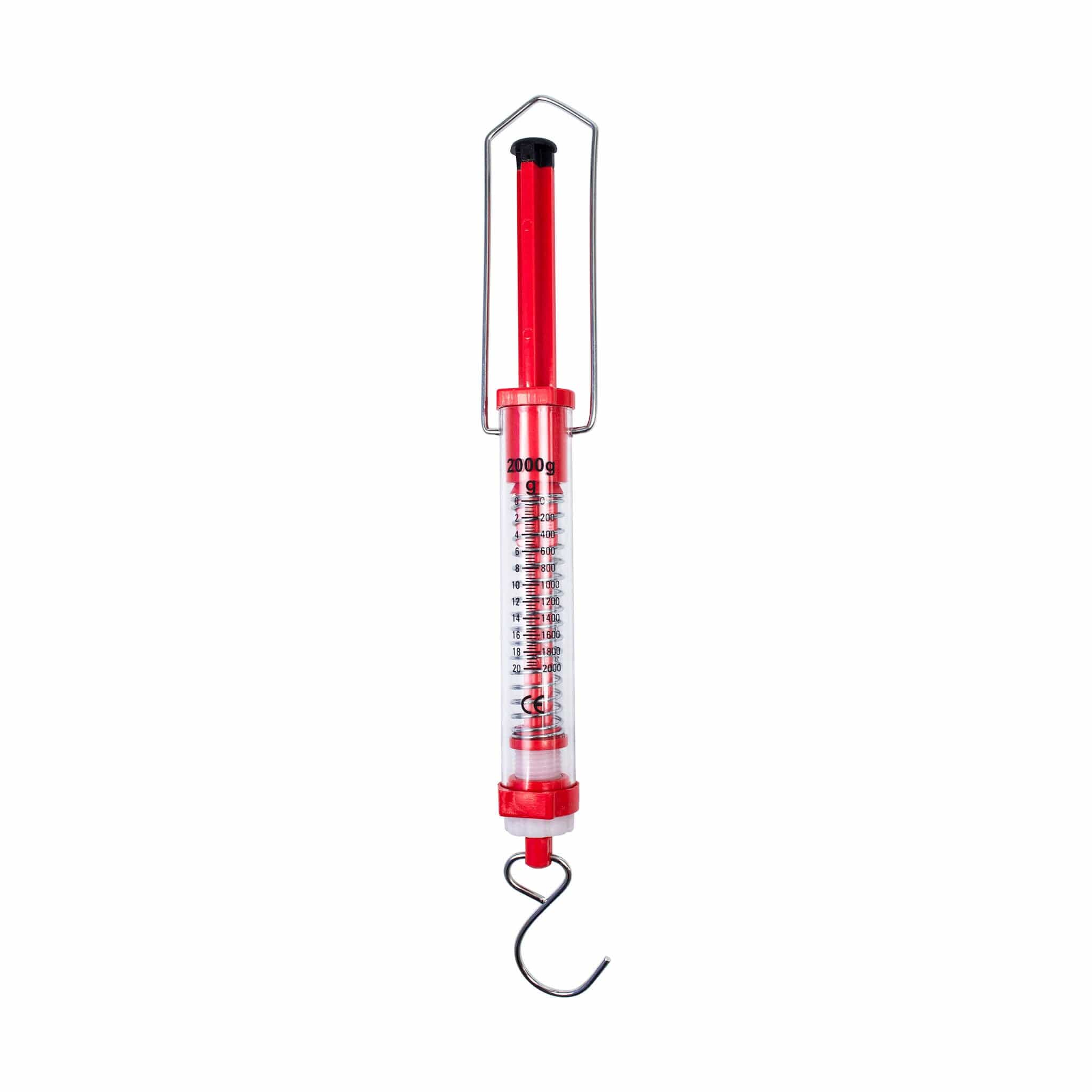 2000g Push-Pull Spring Scale, Red - Arbor Scientific