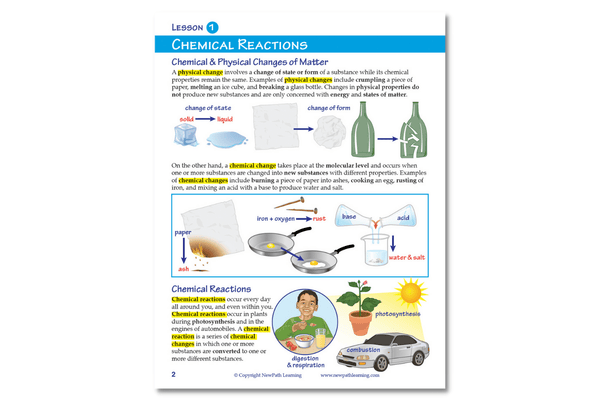 NewPath Learning Chemical Reactions Learning Guide - Arbor Scientific