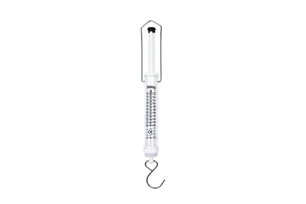 3000g Push-Pull Spring Scale, White - Arbor Scientific