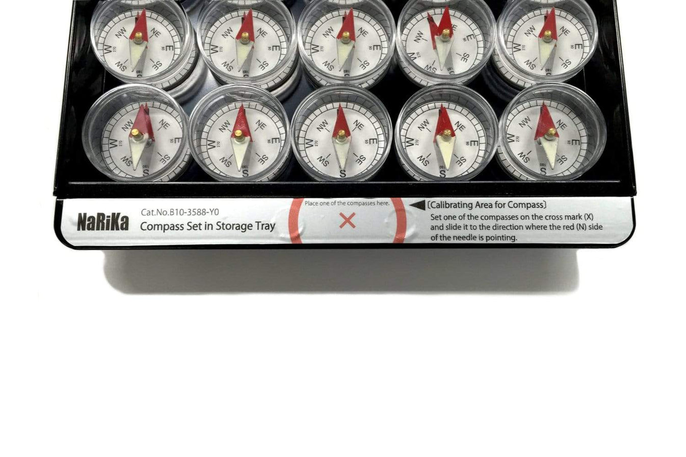 Deluxe Compass Set with Re-magnetizing Storage Tray - Arbor Scientific