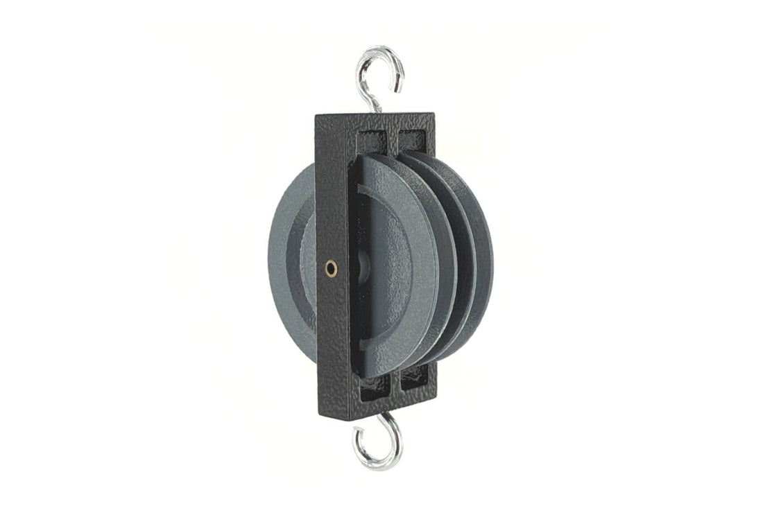 Double Pulley, Painted, 50mm Wheels - Arbor Scientific