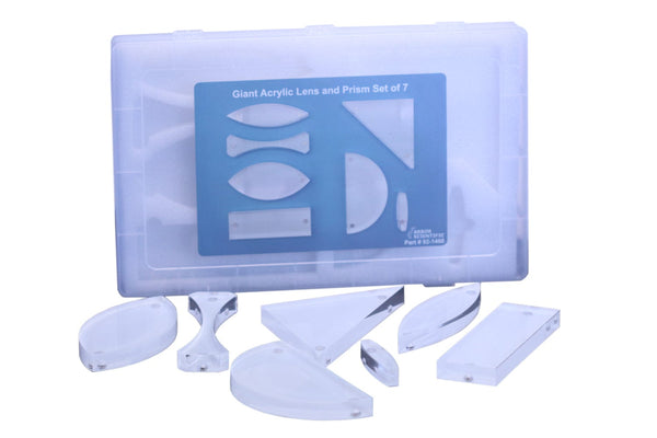 Giant Acrylic Lens and Prism Set of 7 – Arbor Scientific