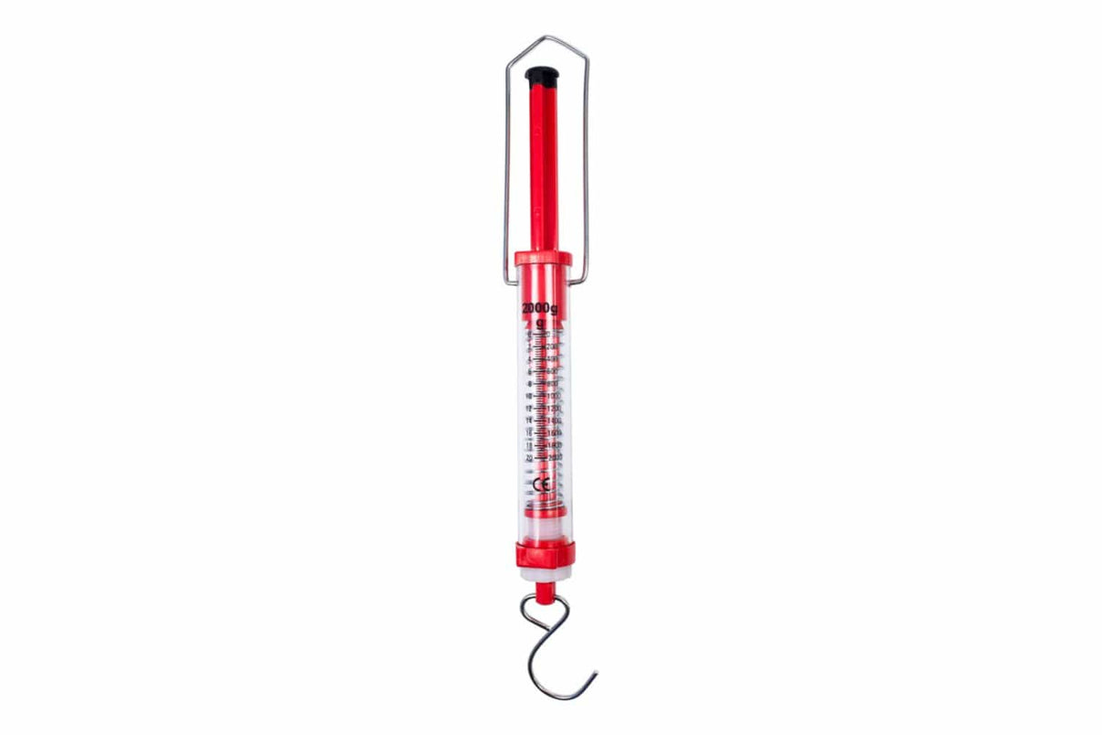 2000g Push-Pull Spring Scale, Red - Arbor Scientific