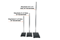 Ring Stand, 5" x 8" Base, 20" Rod - Arbor Scientific