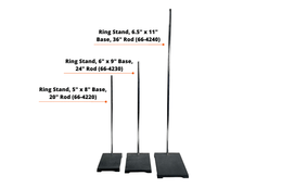 Ring Stand, 5" x 8" Base, 20" Rod - Arbor Scientific