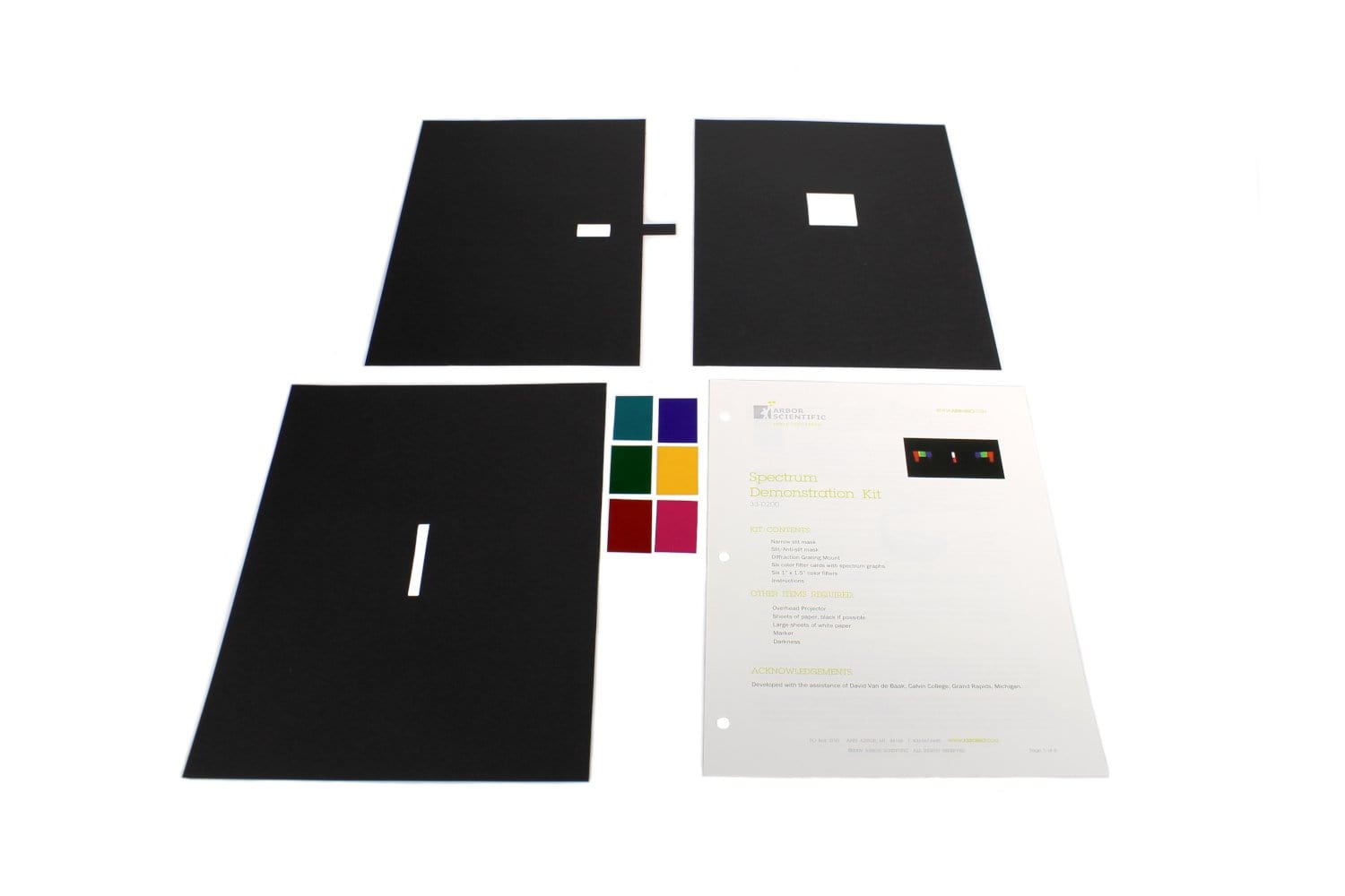 Spectrum Demo Kit, Color and Spectroscopy - Arbor Scientific