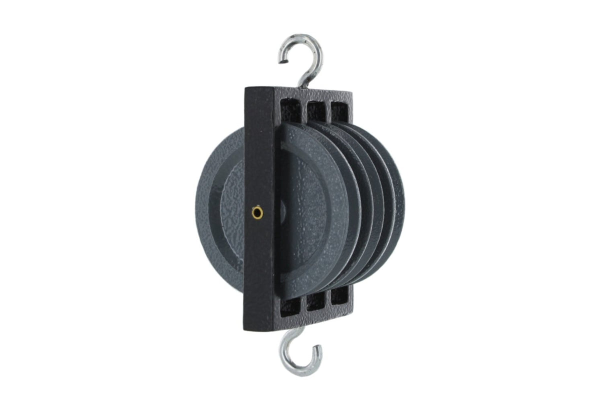 Triple Pulley, Painted, 50mm Wheels - Arbor Scientific